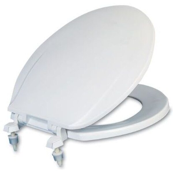 Beneke Toilet Seat, Round Closed Front White Plastic, 7B400TMA