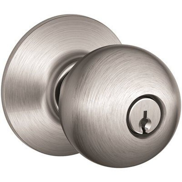 Schlage F80 Orbit Storeroom Lock Satin Chrome C Keyway 2-3/4" BS