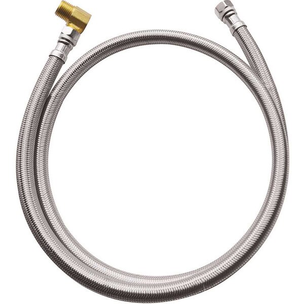 DuraPro 72" Dishwasher Supply Line, 3/8" Comp x 3/8" Comp Braided S/S