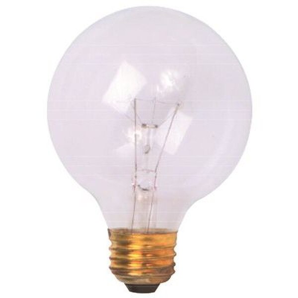 BX/6 A3647 25W G25 3-1/8 ROUND CLEAR BULB 130V