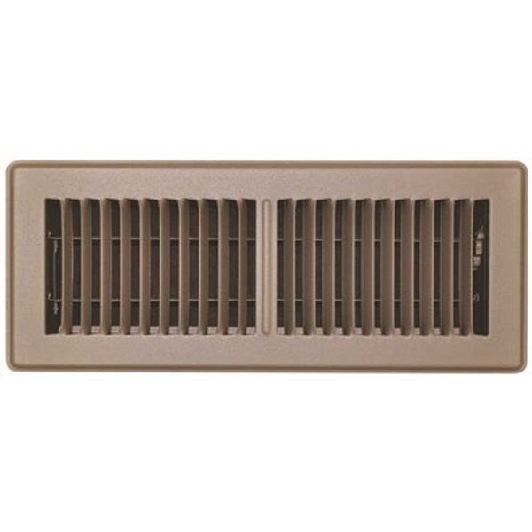 TruAire 2-Way Floor Register, 4" x 12" Brown Steel