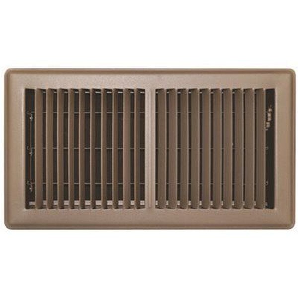 TruAire 2-Way Floor Register, 6" x 12" Brown Steel