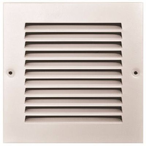 6 in. x 6 in. White Stamped Return Air Grille