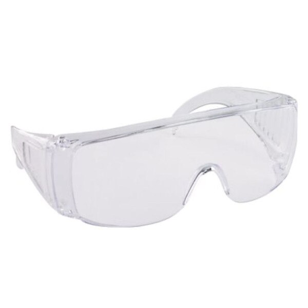 SAFETY GLASSES FITS OVER GLASSES, CLEAR
