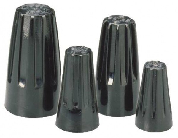 HI TEMP BLACK WIRE CONNECTORS FOR TOUGH ENVIRONMENTS - BOX/100