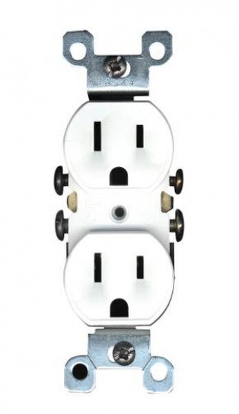 15A WHITE DUPLEX RECEPTACLE, 5320-W