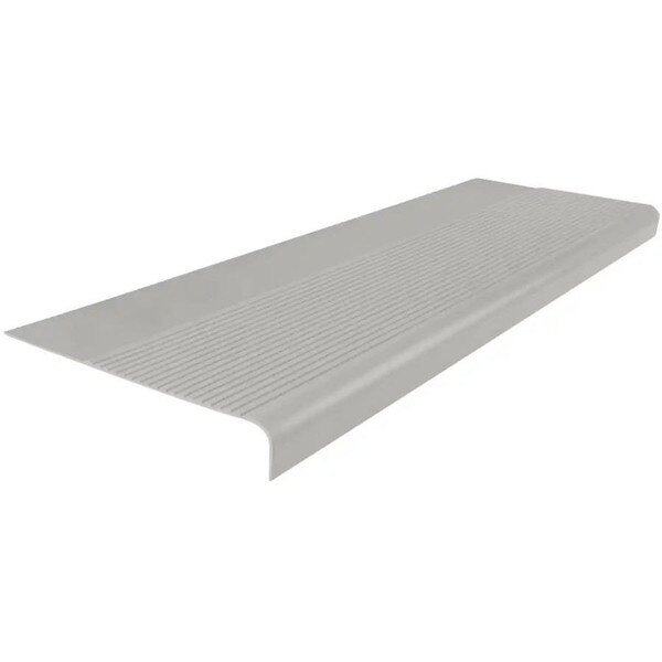 36" LVT Round Nose Stair Tread 014 Med Gray