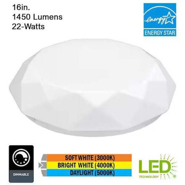 Diamond LED Flush Mount Ceiling Light