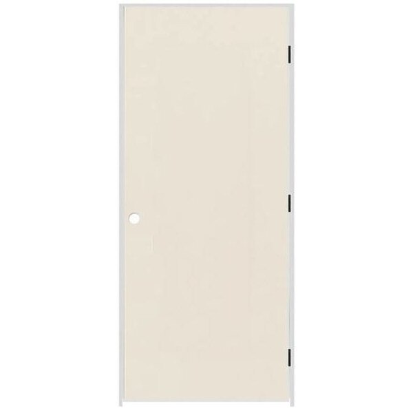 24" x 80" Flush Primed Hardboard Pre-Hung Door:1-3/8":LH