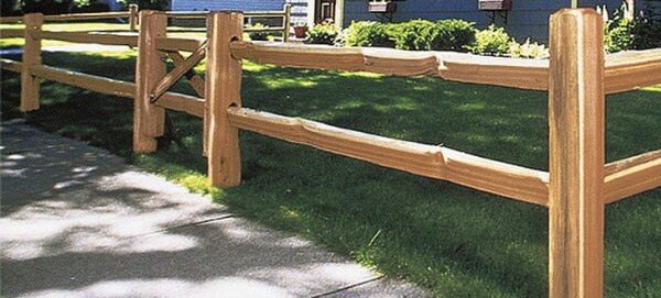 Pressure Treated Pine Split Fence Rail 3 in x 4 in x 11ft