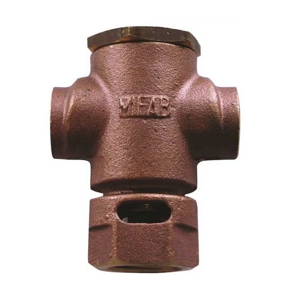 MIFAB Brass Trap Seal Primer, Continuous Flow 1/2" Connections