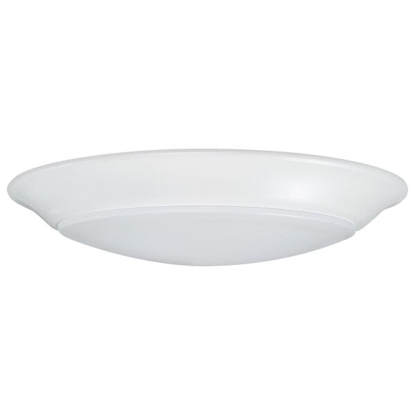 PK/6 SATCO 7" LED DISK LIGHT WHITE FINISH 5-CCT Selectable 27K/3K/35K/4K/5K