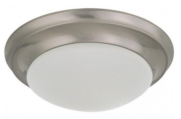 12" LED TWIST-LOCK DOME CEILING FIXTURE BR NICKEL, 18W