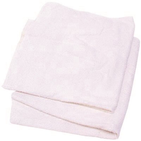 HOSPECO Terry Towel Rags, White 10lbs
